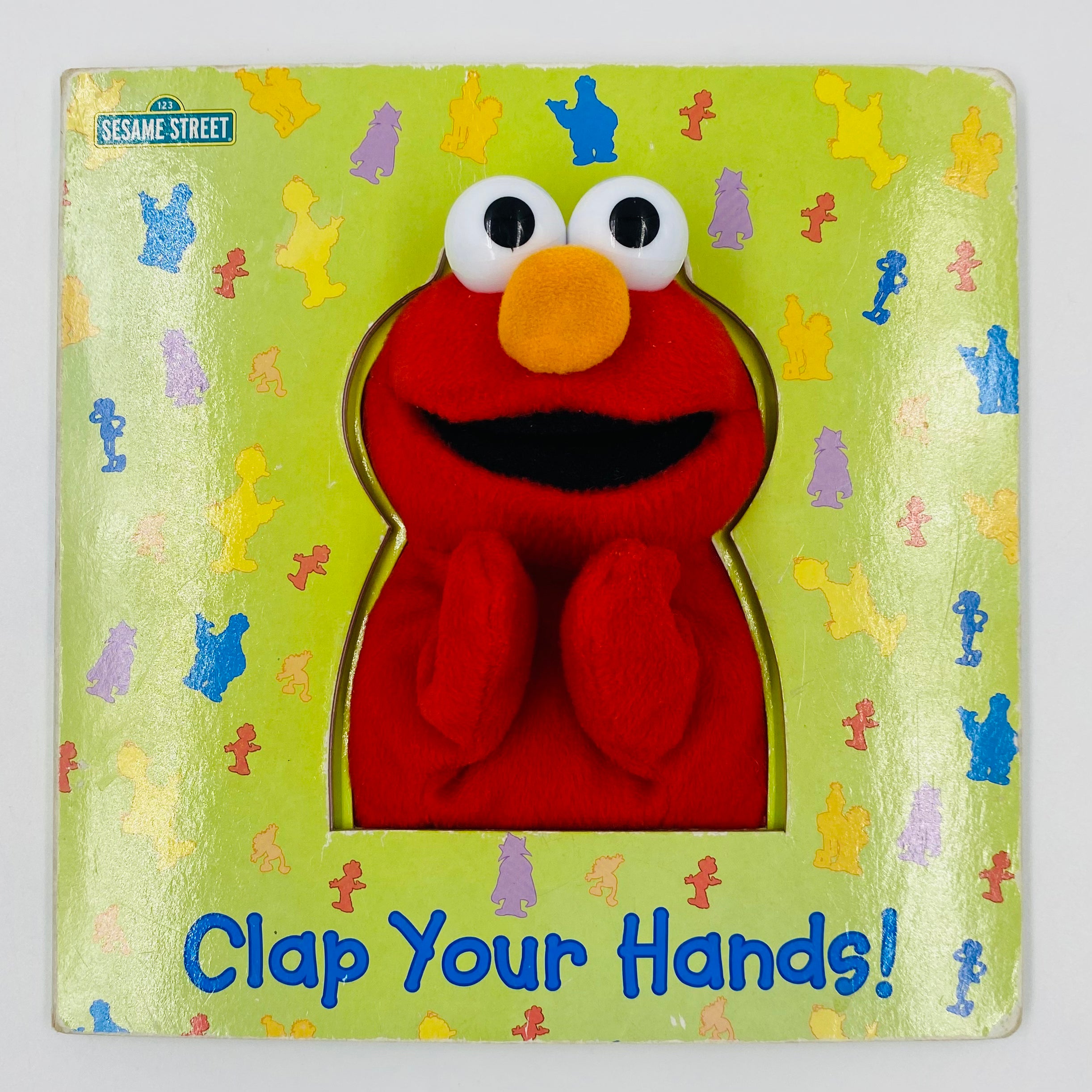 Sesame Street Clap Your Hands Elmo finger puppet board book (2002) Ran ...