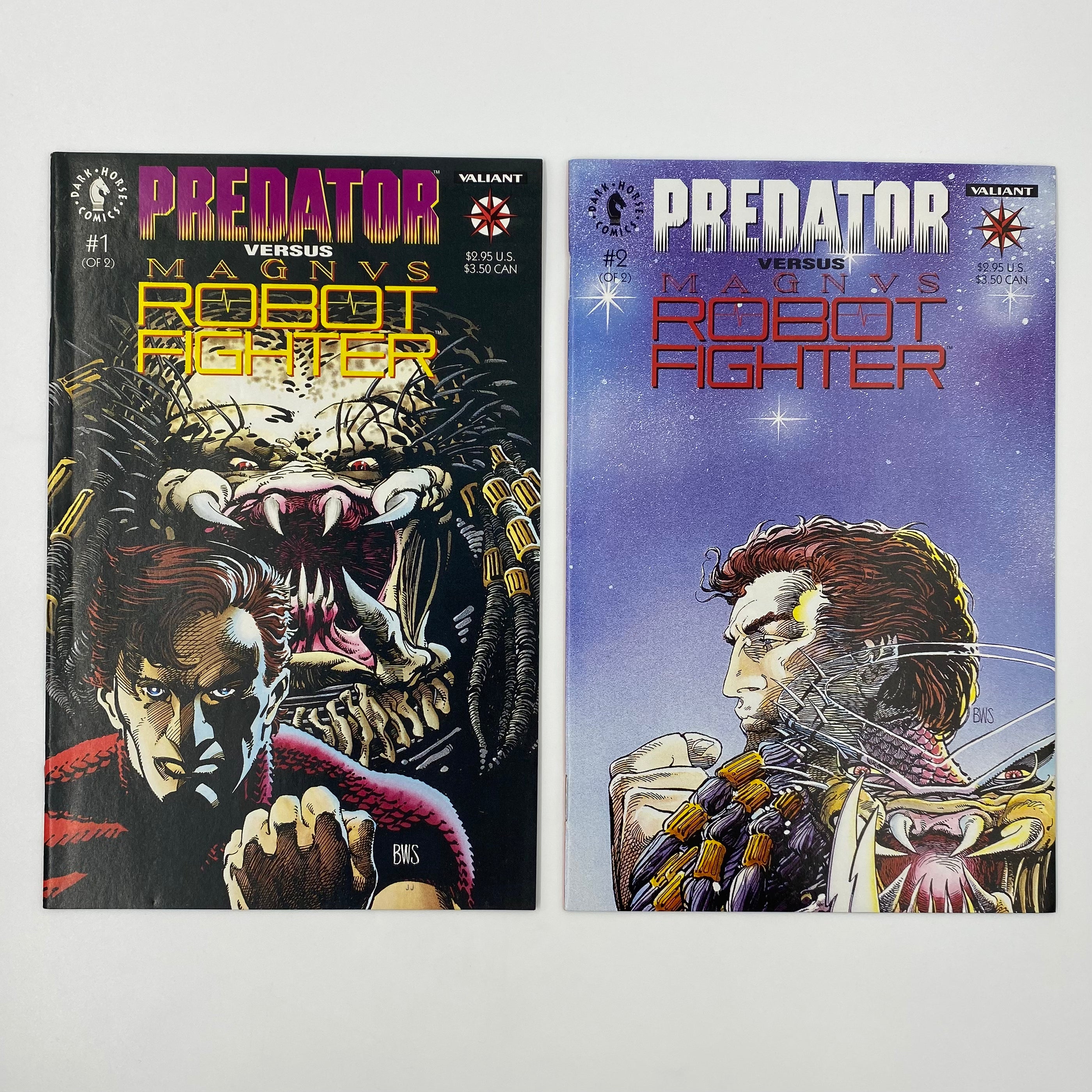 Predator versus Magnus Robot Fighter #1-2 (1992) Dark Horse & Valiant ...