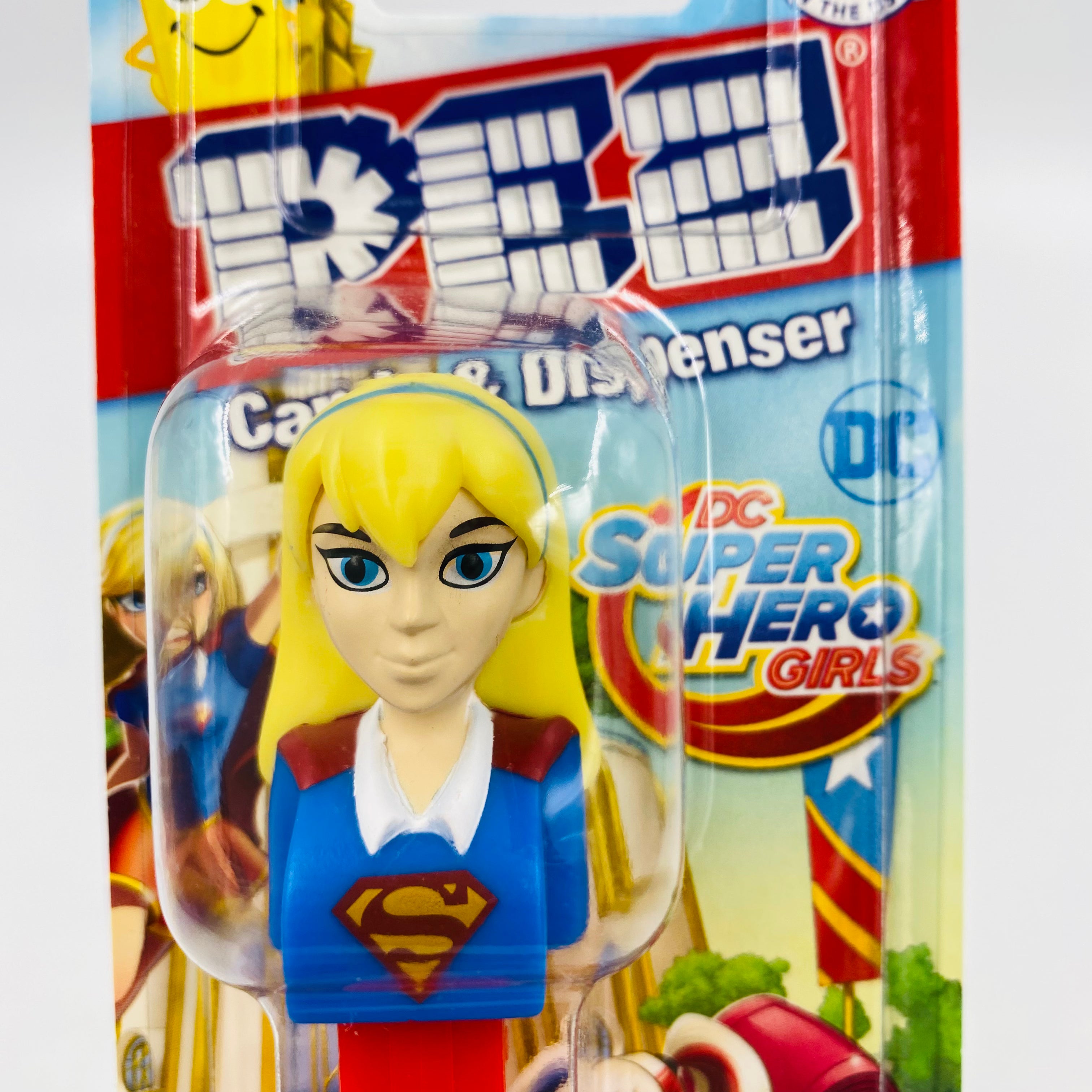 DC Super Hero Girls Supergirl PEZ dispenser (2017) carded 7.5 China ...