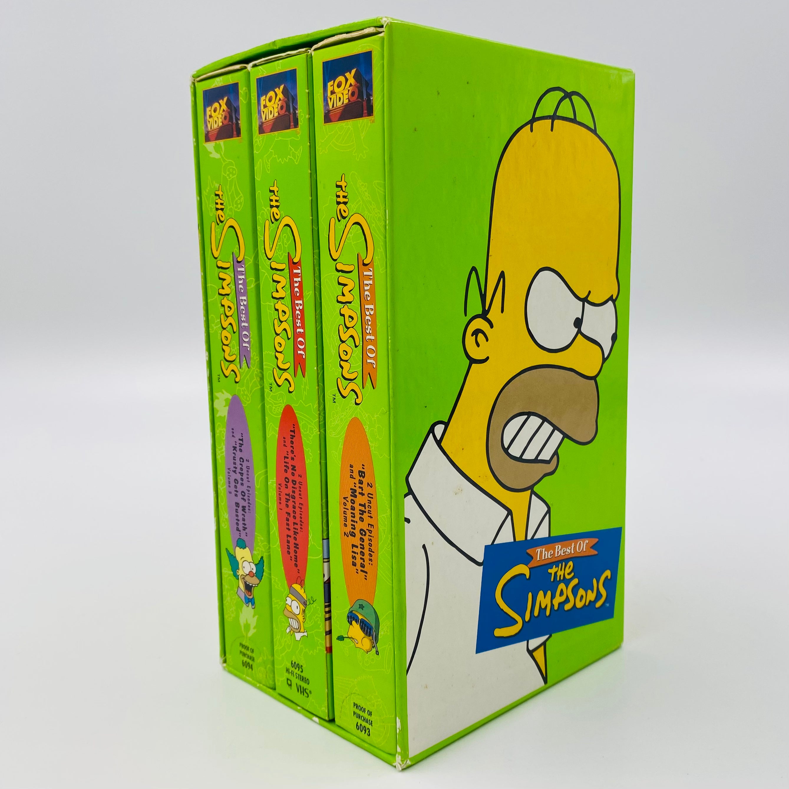 The Best of the Simpsons volumes 1, 2 and 3 VHS tape box set (1997) 20 ...